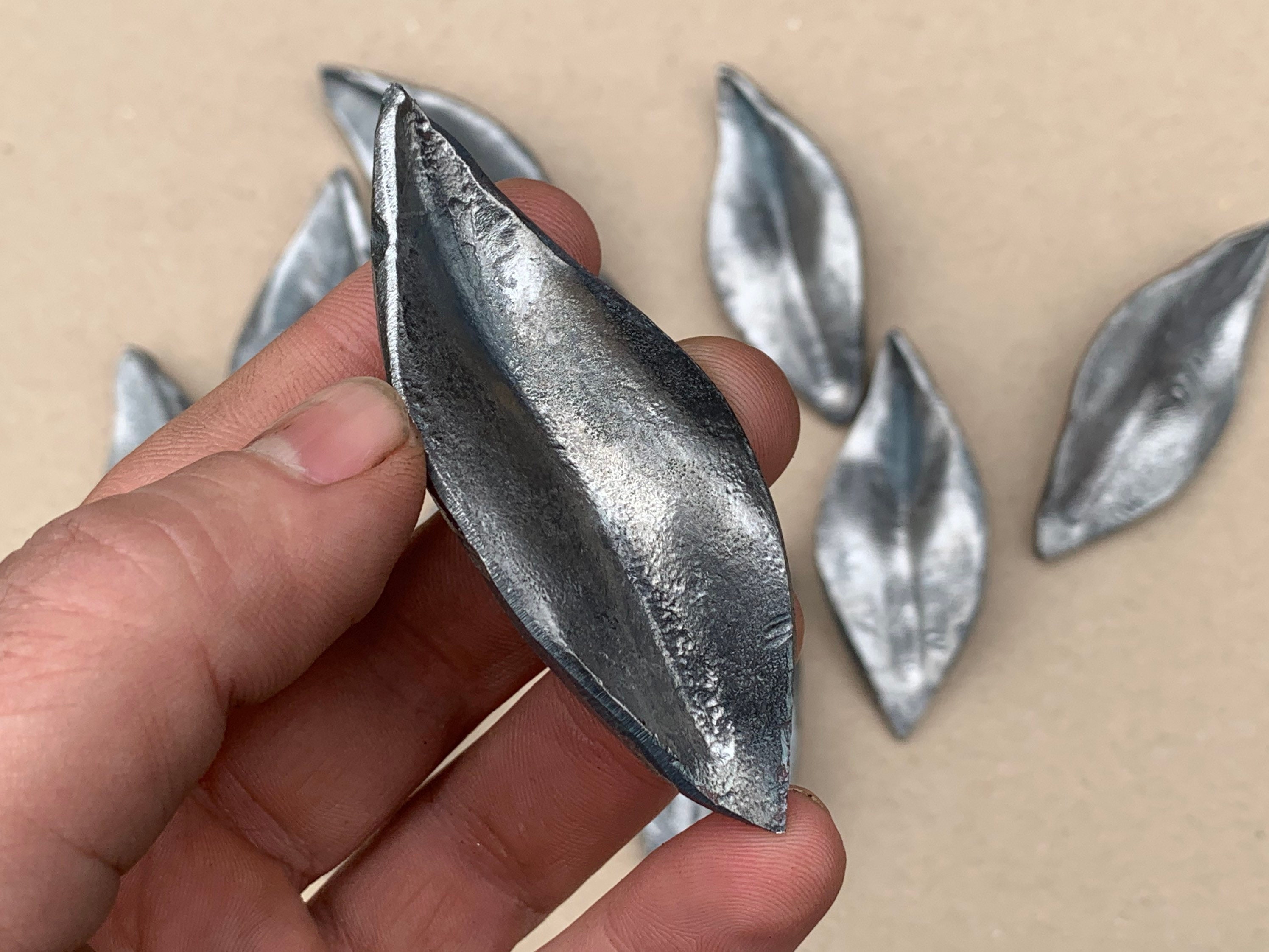 Set of 25 Hand Forged Leaves. Forged Elements. Blacksmith Elements ...
