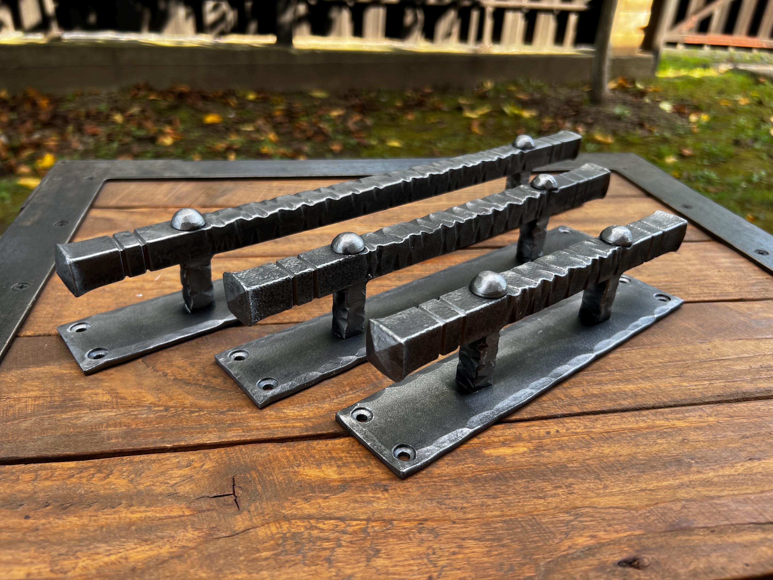 Hand Forged Modern Industrial Drawer Pull. Iron Door Handle. Door Pull ...
