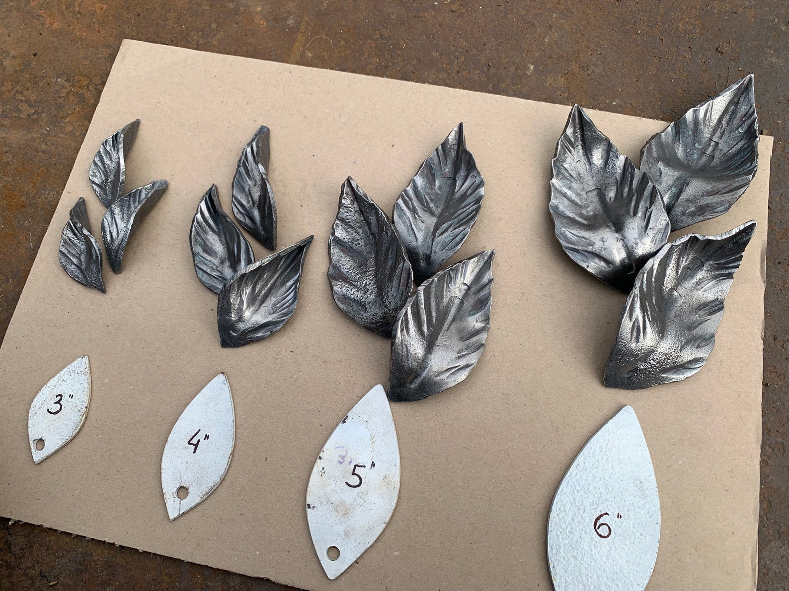 Set of Hand Forged Leaves. Forged Elements. Blacksmith - Etsy