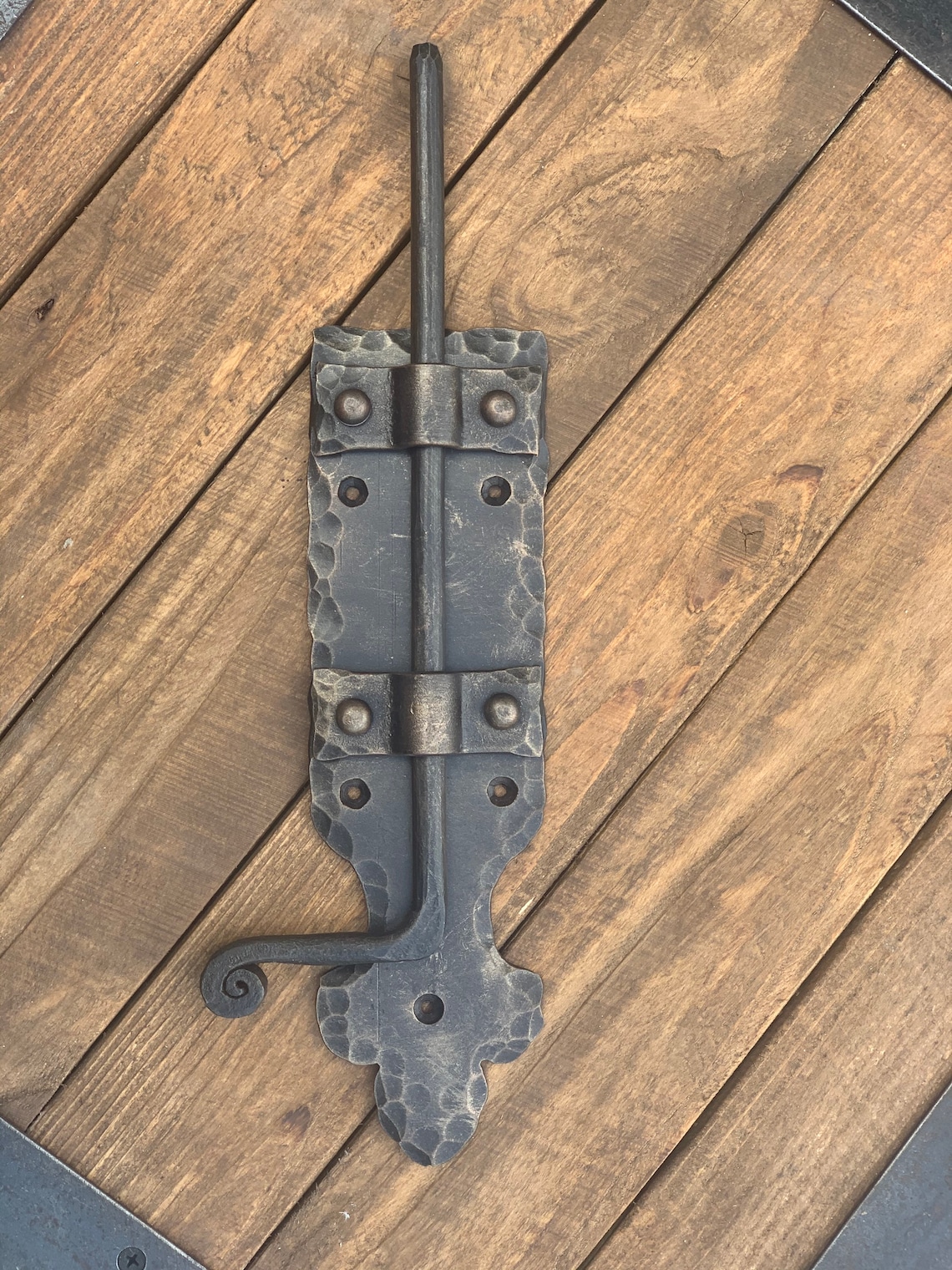 Wrought Iron Door Latch 100% Hand Forged Door Hardware Door - Etsy