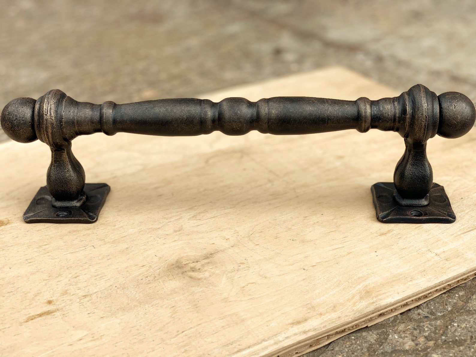 Wrought Iron Door Pull. Massive Iron Door Handle. Barn Door | Etsy