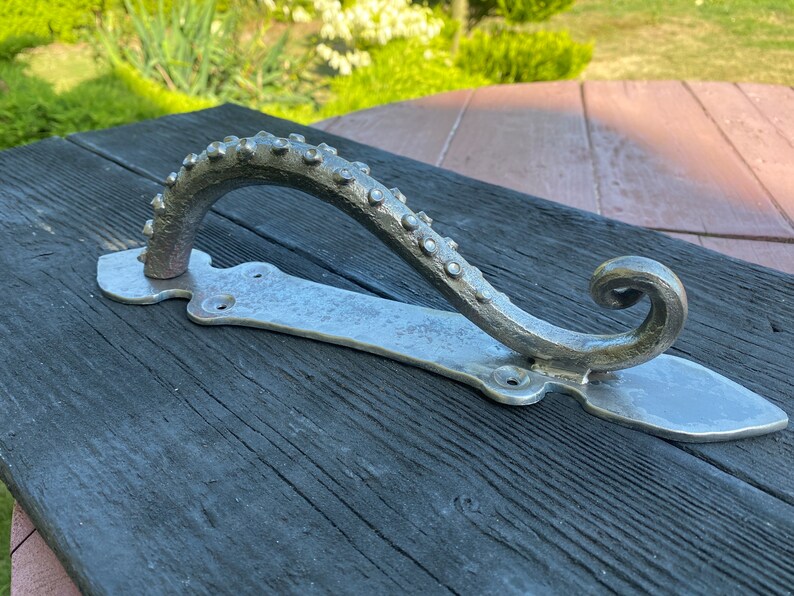 Wrought Iron Octopus Door Handle. Kraken Door Pull. Barn Door Pull ...