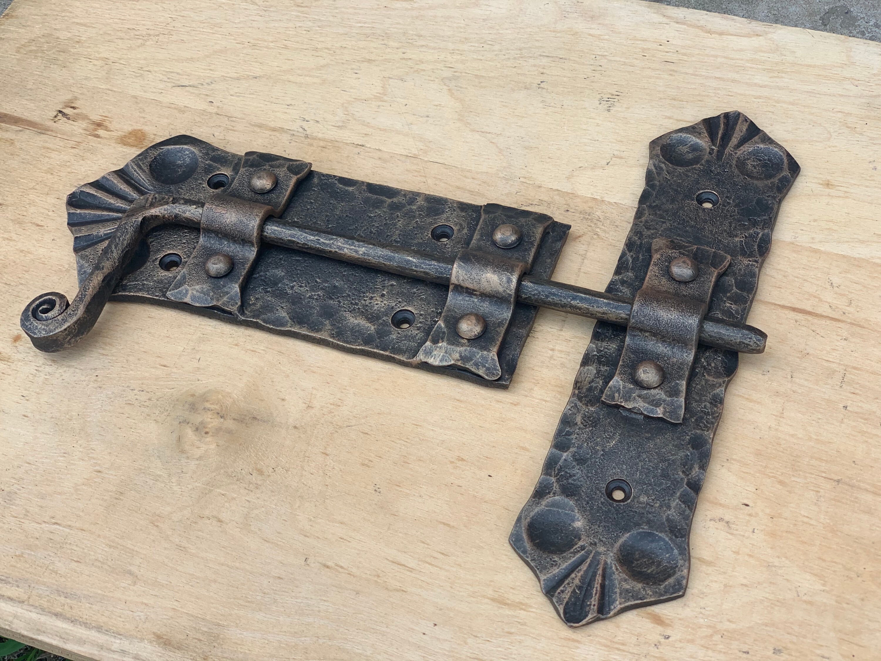 Wrought Iron Door Latch, 100% Hand Forged, Door Hardware, Door ...