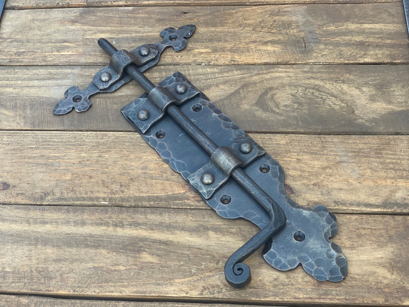 Wrought Iron Door Latch, 100% Hand Forged, Door Hardware, Door ...