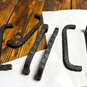 Wrought Iron Rustic Door Handle. Hand Forger Drawer Handle. Door Pull ...
