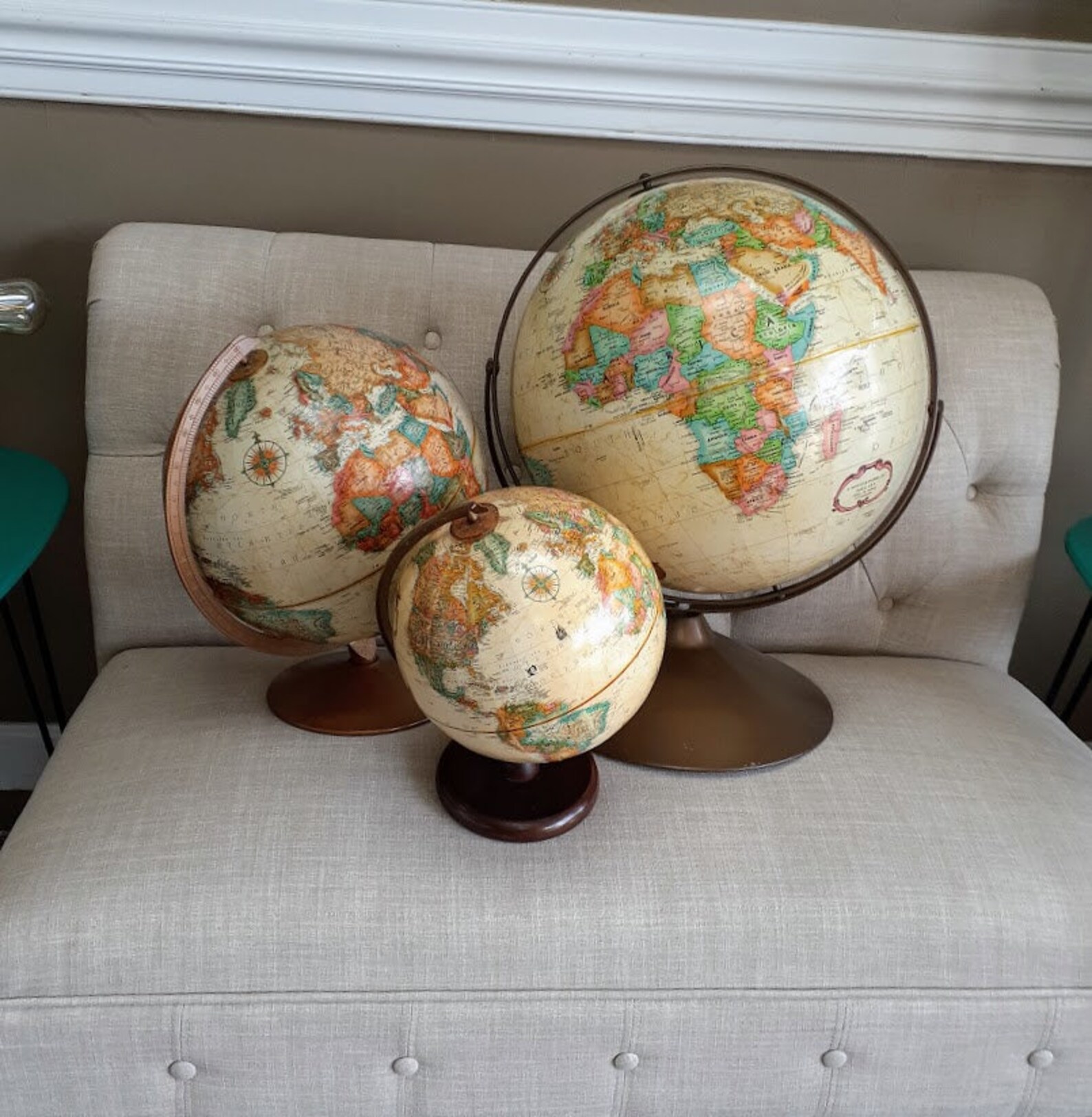 Vintage World Globe Repogle World Classic Globe 16 Inch - Etsy