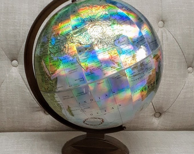 World Globe Lamp, 12 Inch Prism Series Repogle Globe - Etsy