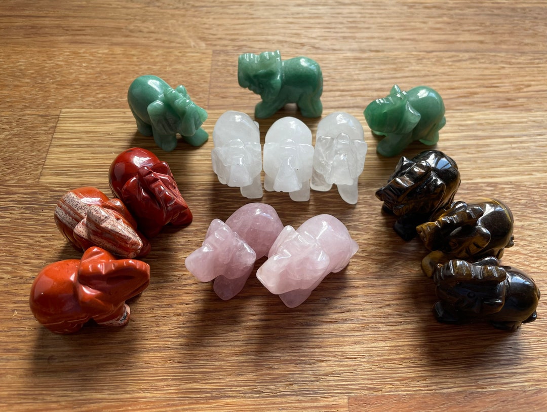 Gemstone Elephant - Etsy