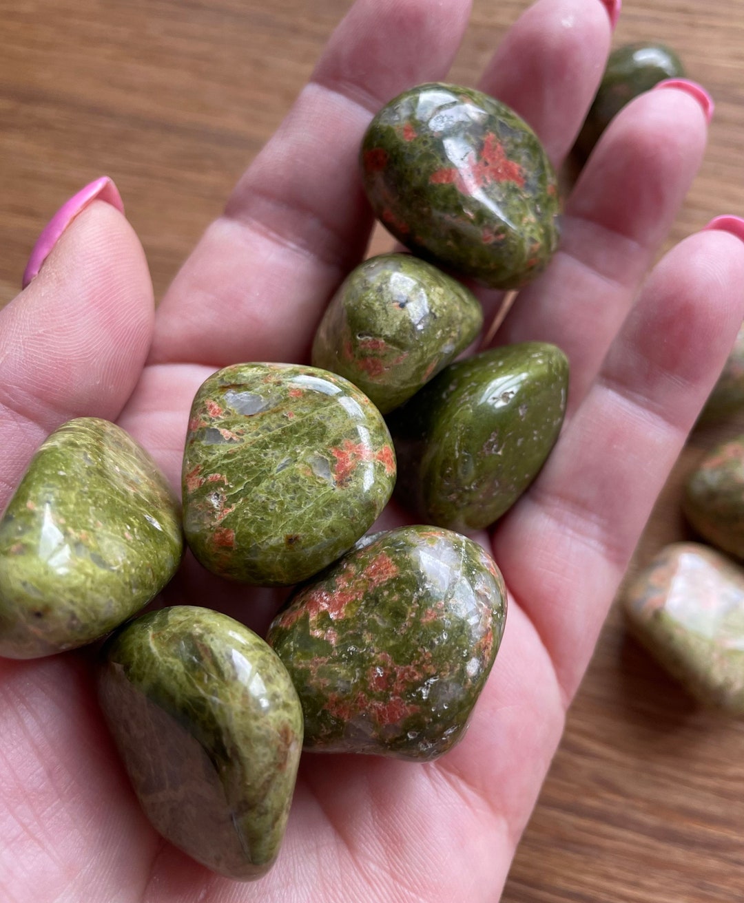 Unakite Tumble Stone - Etsy