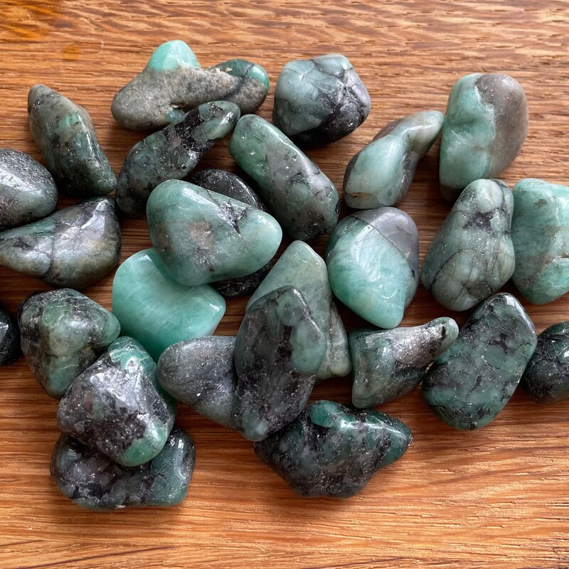 Tumbled Emerald - Etsy