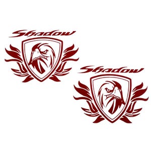 2x SHADOW VINYL Decals, Motorcycle, Helmet - Etsy