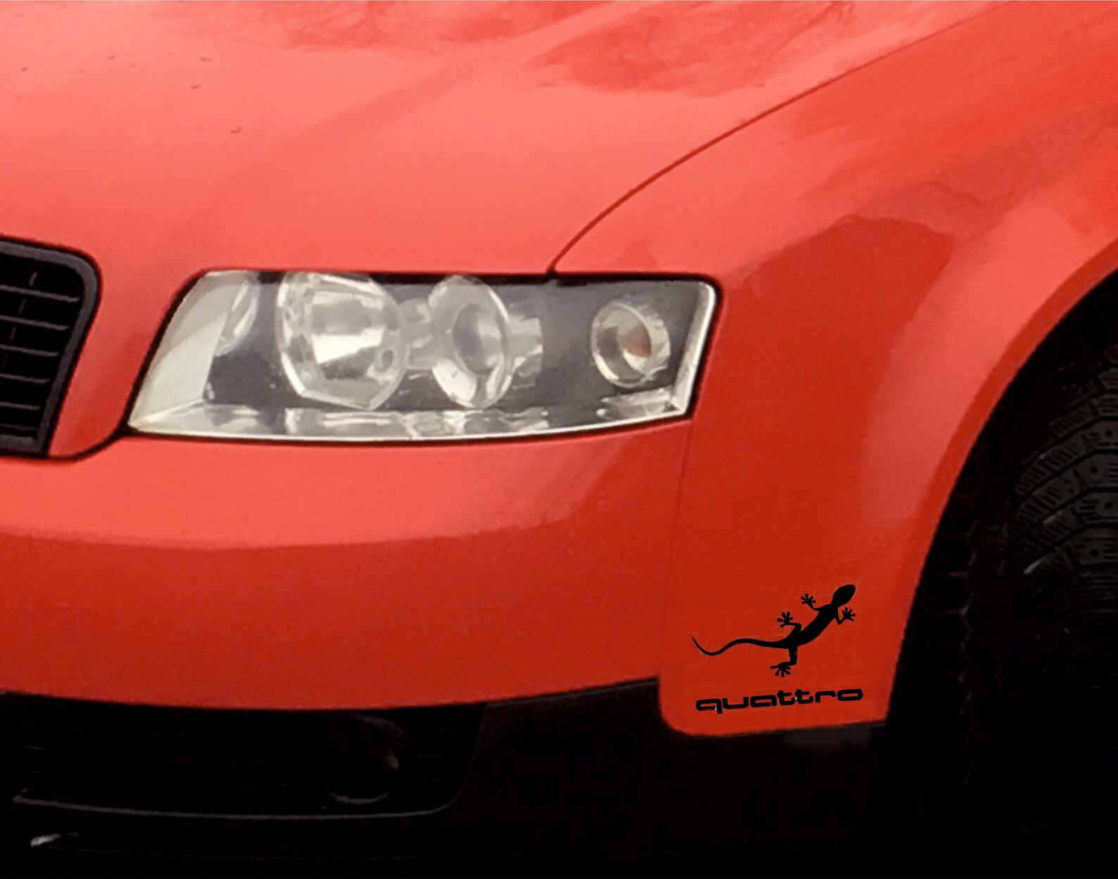 2x high quality Audi Quattro Gecko vinyl logo | Etsy