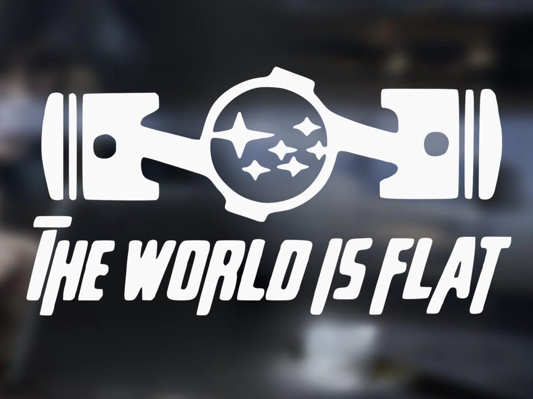 1 Psc VINYL Decal - the World is Flat, for Car, Window, Laptop ...