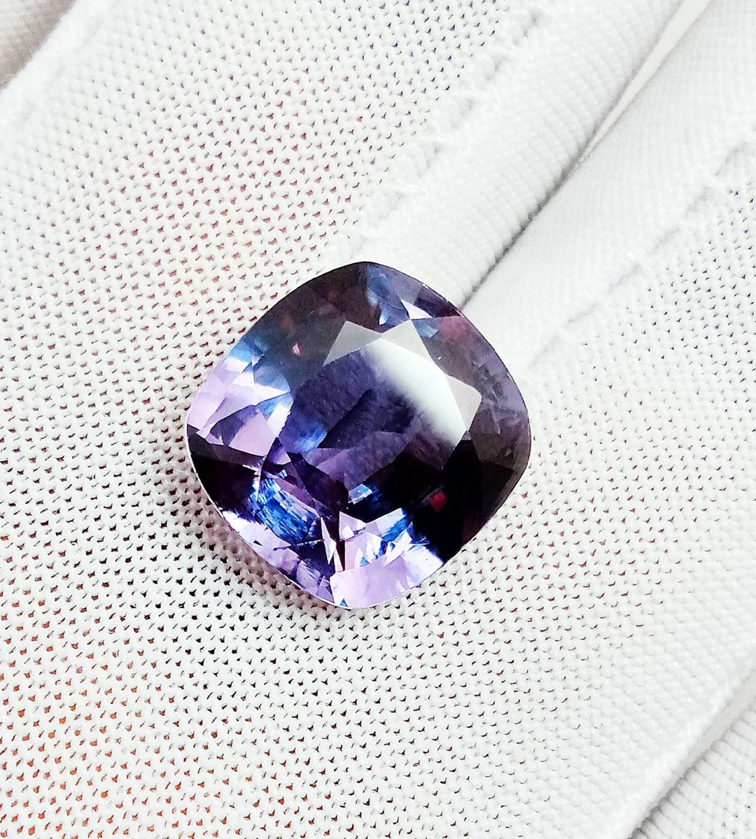 Lab Created Alexandrite Loose Stone, Color Change Square Cushion Cut ...