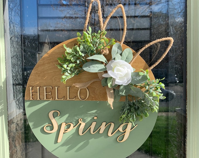 Hello Spring Door Hanger | Spring Door Hanger | Door Hanger | Spring ...