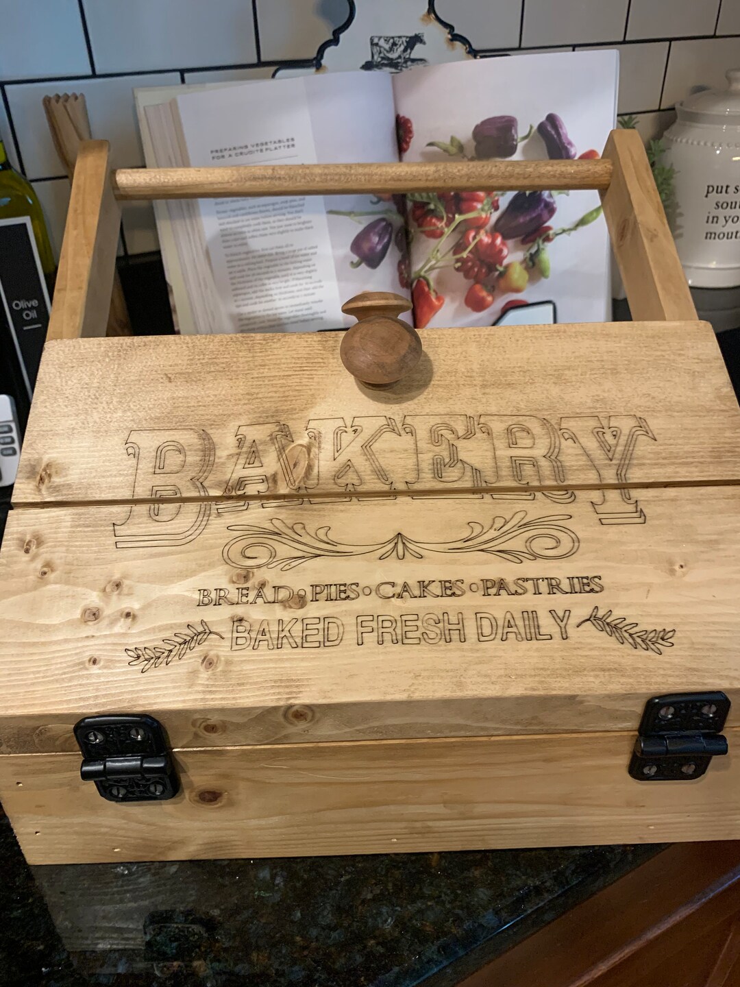 Wooden Pie Box | Pie Box | Bakery Box | Wooden Bread Box | Pastry Box ...