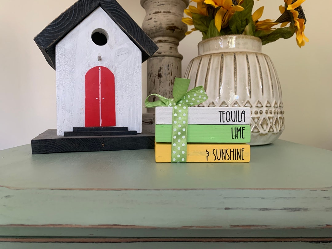 Tequila Mini Book Mini Book Stack Summer Book Stack Farmhouse Book ...