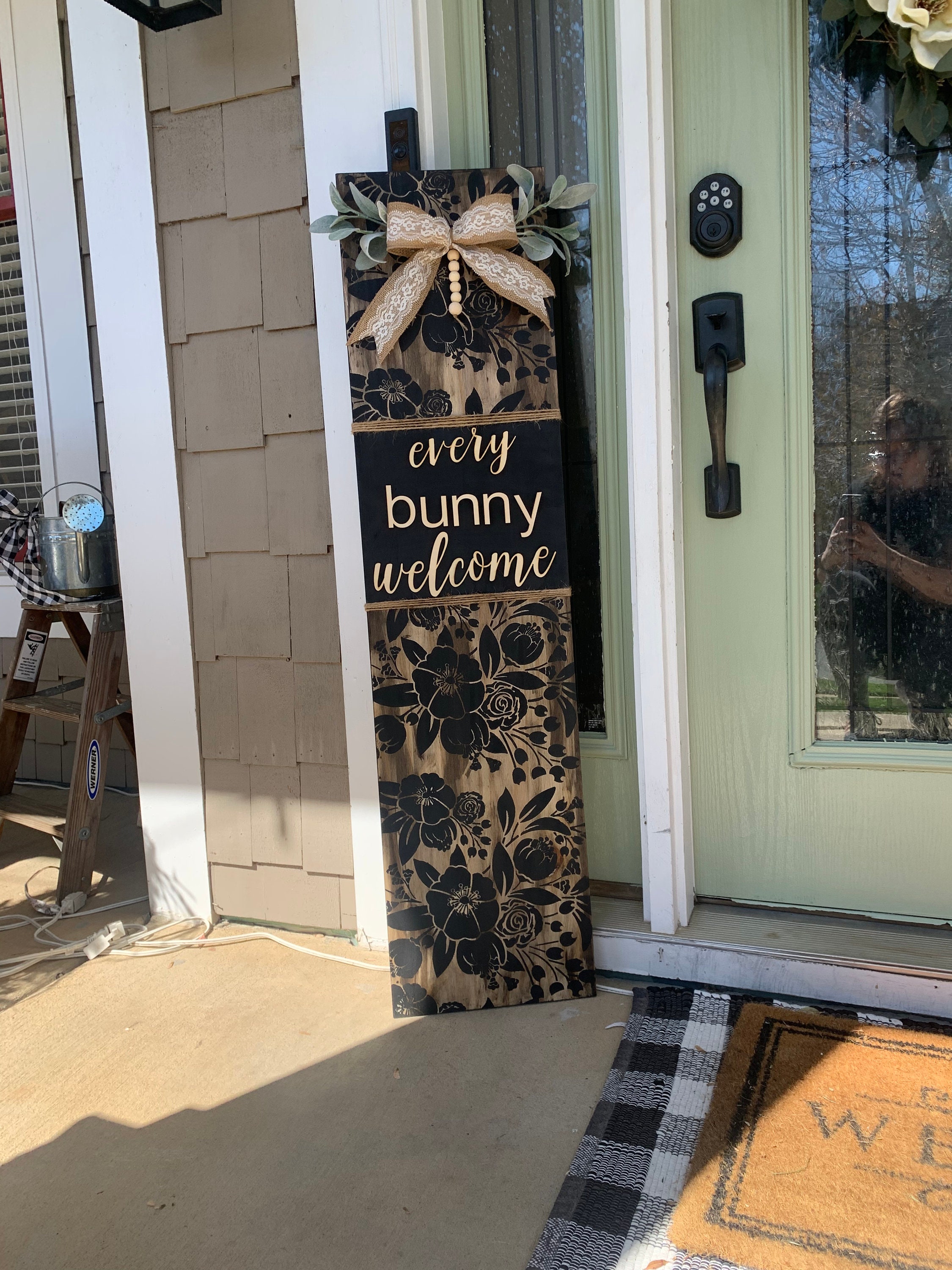 Spring Porch Leaner Farmhouse Porch Leaner Porch Leaner Every Bunny ...