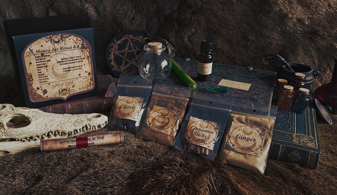 Money Jar Ritual Kit Ritual, Money, Spells Kit, Witch Kit, Witchcraft ...