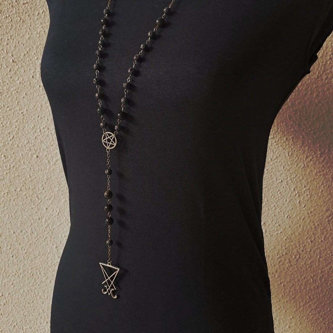 Lucifer Rosary Black Lucifer Sigil, Sigil, Prayer Beads, Satanic ...