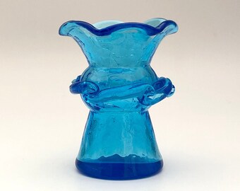 Blue Pilgrim Glass Vase - Etsy