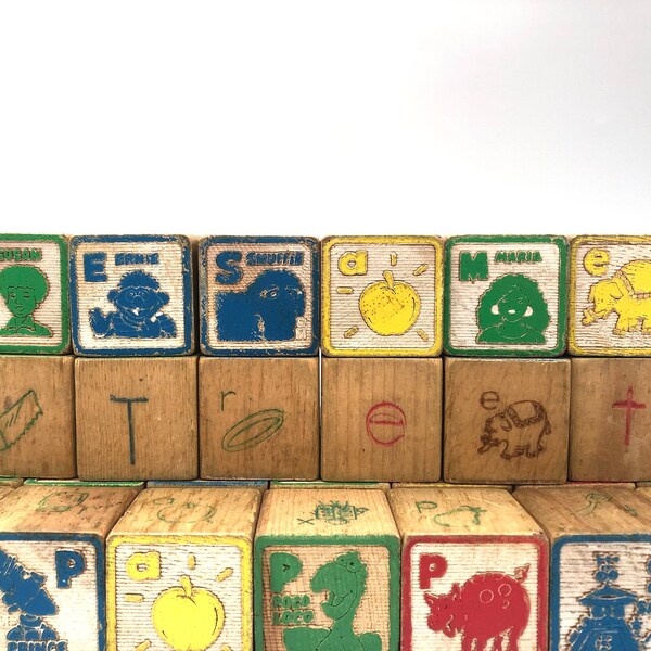 Sesame Street Wooden Blocks - Etsy