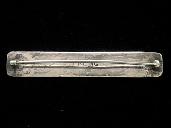 Antique Arts and Crafts Era Sterling Silver Bar Pin C… - Gem