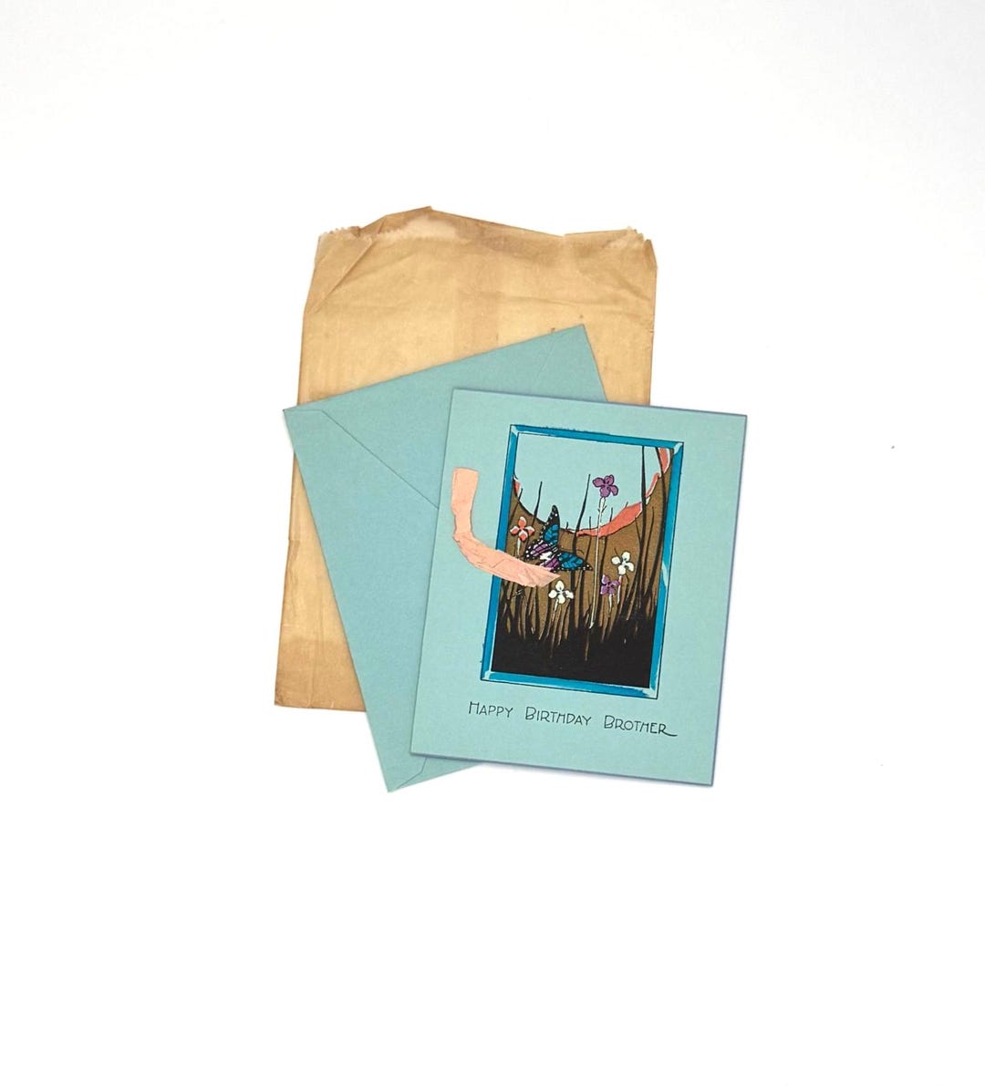 Original Art Deco Birthday Card for Brother | Wax Wrapper | 1920s–30s ...