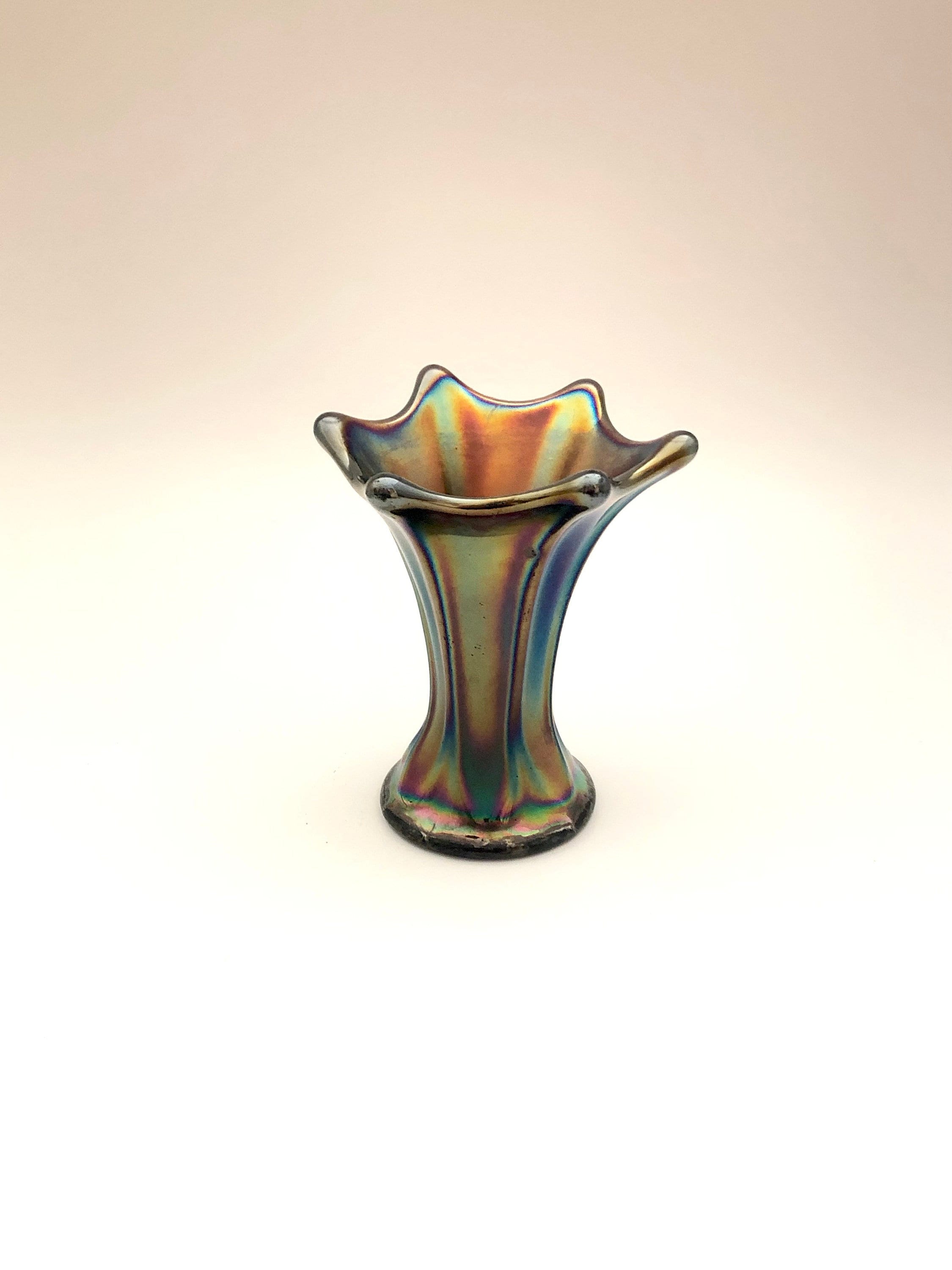 Carnival Glass Funeral Vase