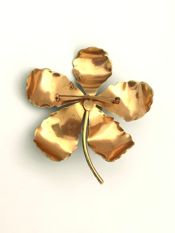 Original By Robert Large Green Pentamerous Flower wit… - Gem