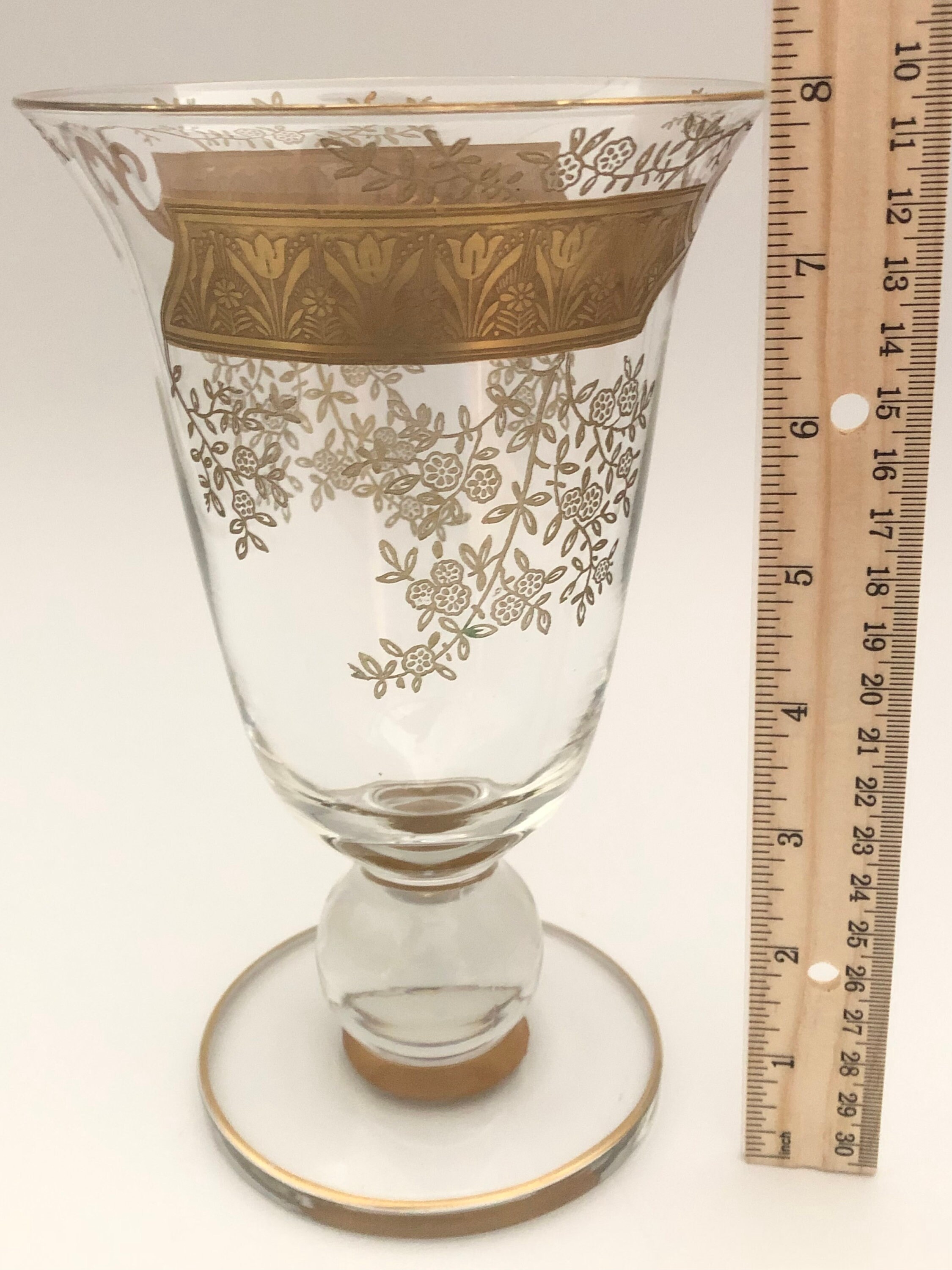 Duncan Miller 1920's Art Deco Gold Encrusted Floral Vase - Etsy