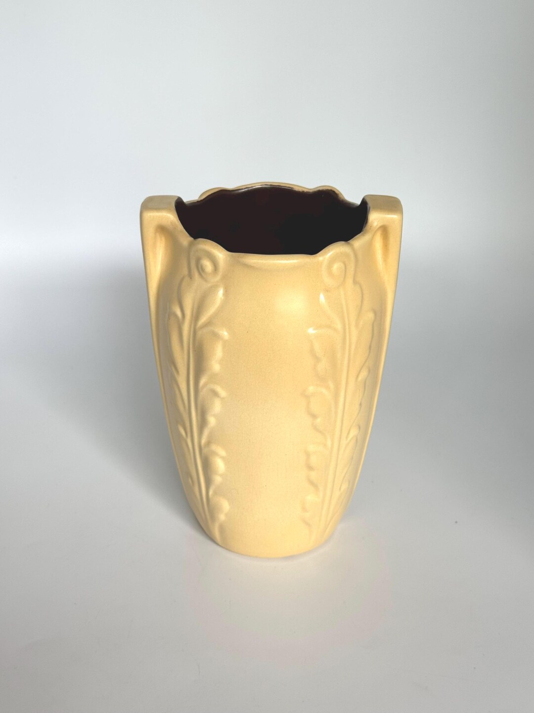 Rumrill Red Wing Buttery Yellow Renaissance Vase 1930's Vintage Urn ...