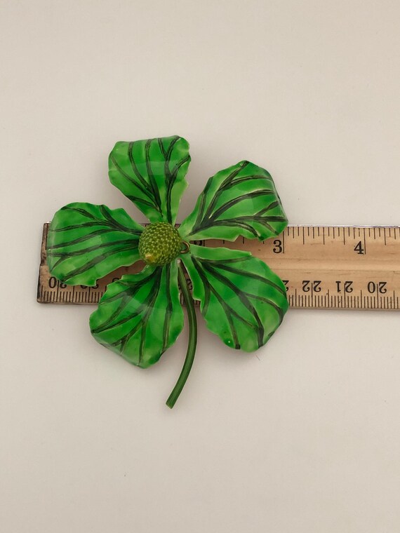 Original By Robert Large Green Pentamerous Flower wit… - Gem