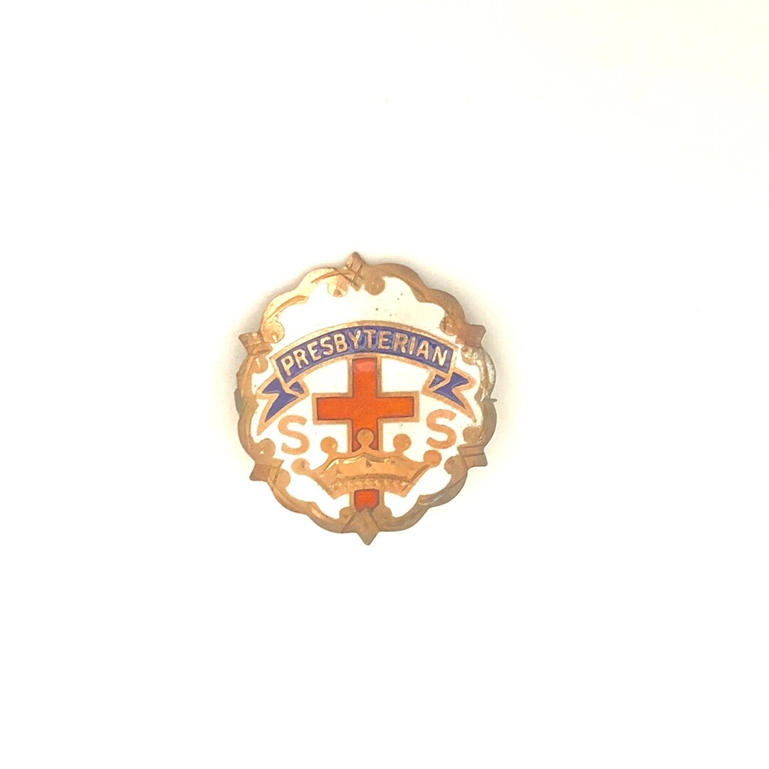 Antique Presbyterian Littles System Sunday School Enamel Pin With C ...