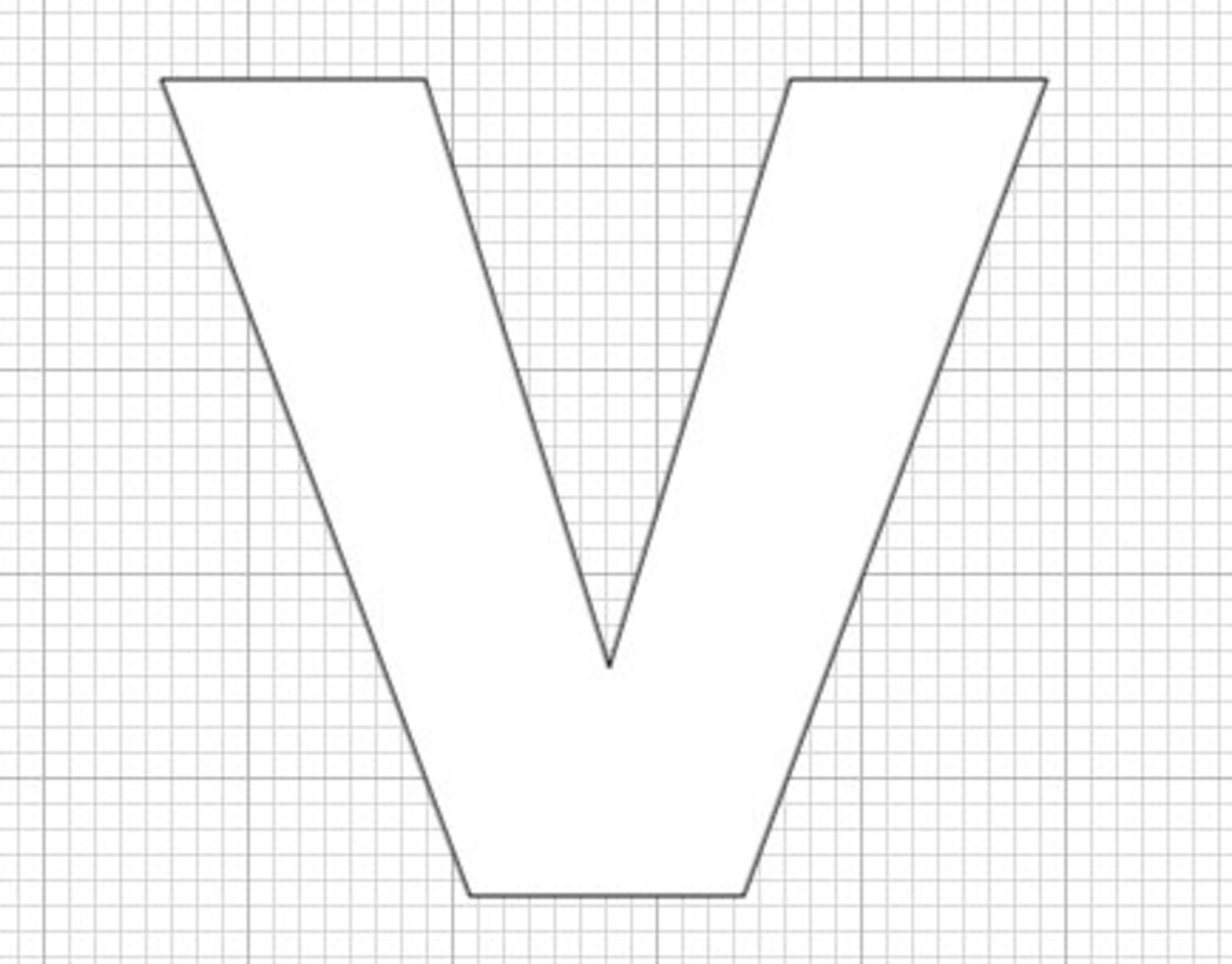 Letter Stencil 'V' / English Alphabet Stencils / DIY - Etsy