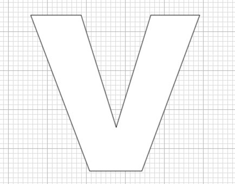 Letter Stencil 'V' / English Alphabet Stencils / DIY - Etsy