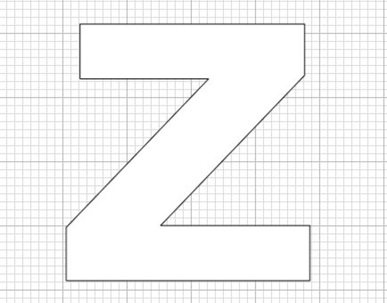 Letter Stencil 'Z' / English Alphabet Stencils / DIY - Etsy