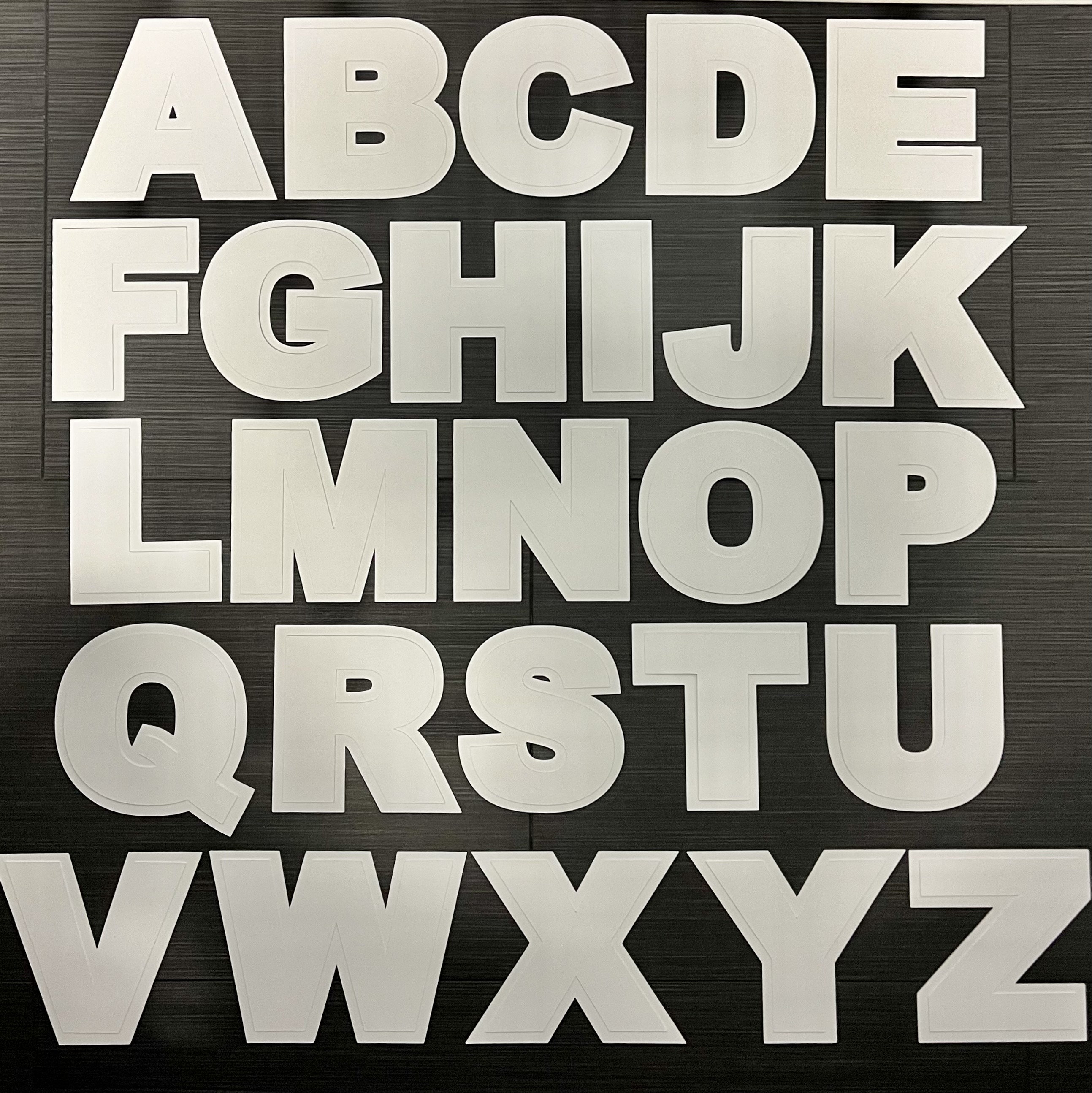 Full Set of English Alphabet Stencils - Arial & Futura, Font Options ...