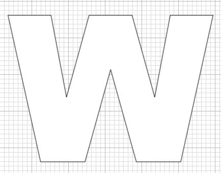 Letter Stencil 'W' / English Alphabet Stencils / DIY - Etsy