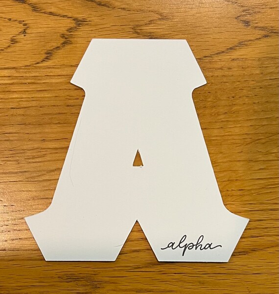 Alfa Griekse Letter Stencil Aleks Melnyk #83 Metal Pyrography
