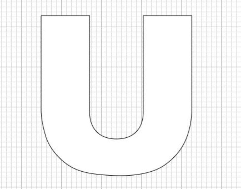 Letter Stencil 'U' / English Alphabet Stencils / DIY - Etsy