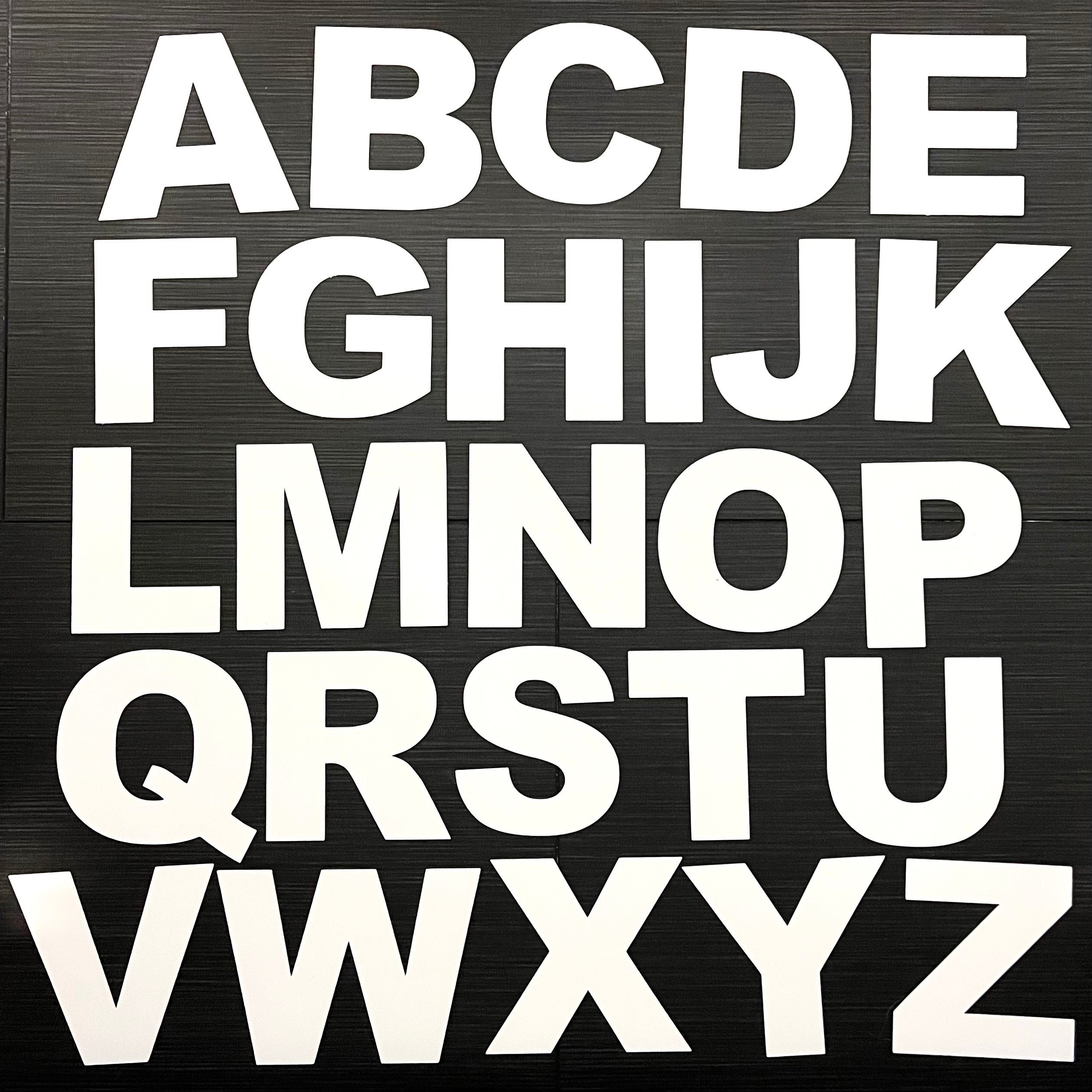 Full Set of English Alphabet Stencils - Arial & Futura, Font Options ...