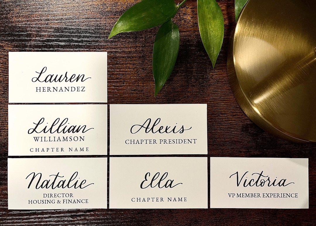 Elegant Name Tags With Titles Sorority Recruitment, Business Events ...