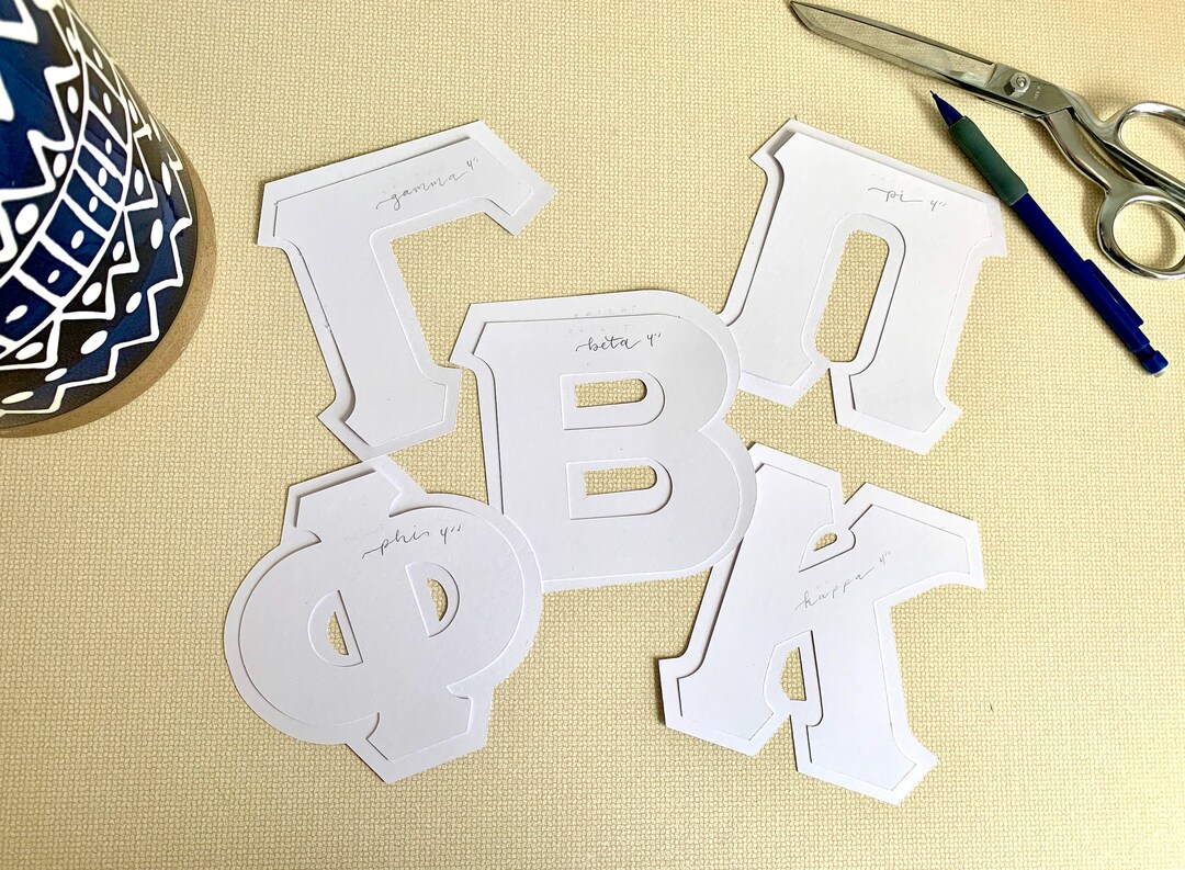 Full Set of Greek Letter Stencil - Sorority & Fraternity Letters - Etsy