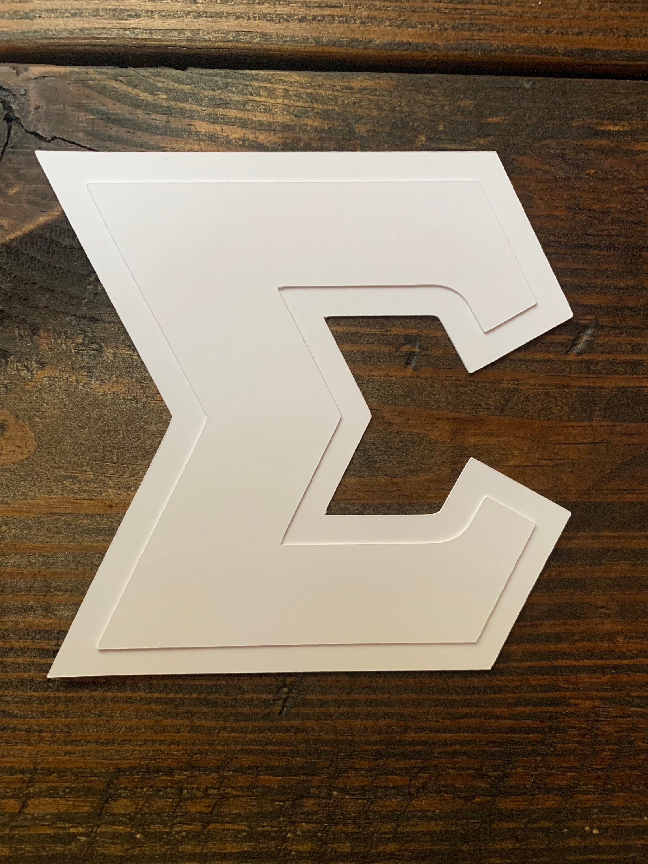 Sigma Greek Letter Stencil