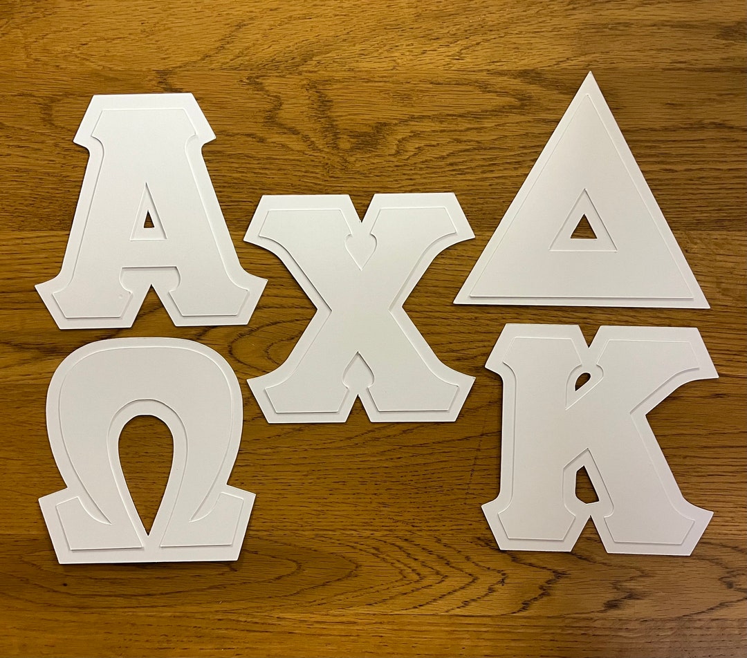 Sorority Stencil Five Pack / Chi, Alpha, Delta, Omega, Kappa - Etsy