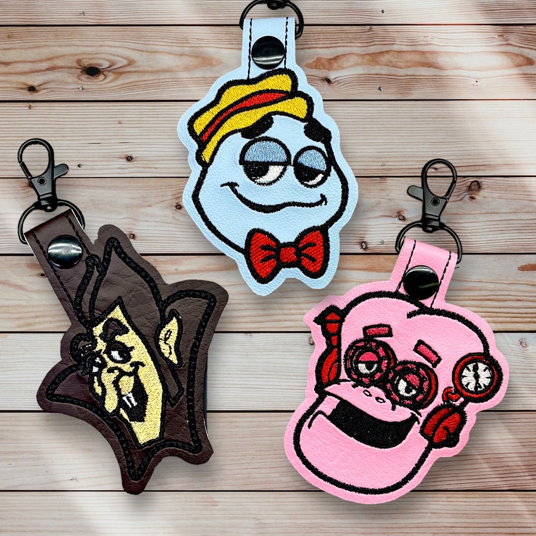 Embroidered Vinyl Monster Cereal Keychain - Key Ring - Key Fob. Choose ...