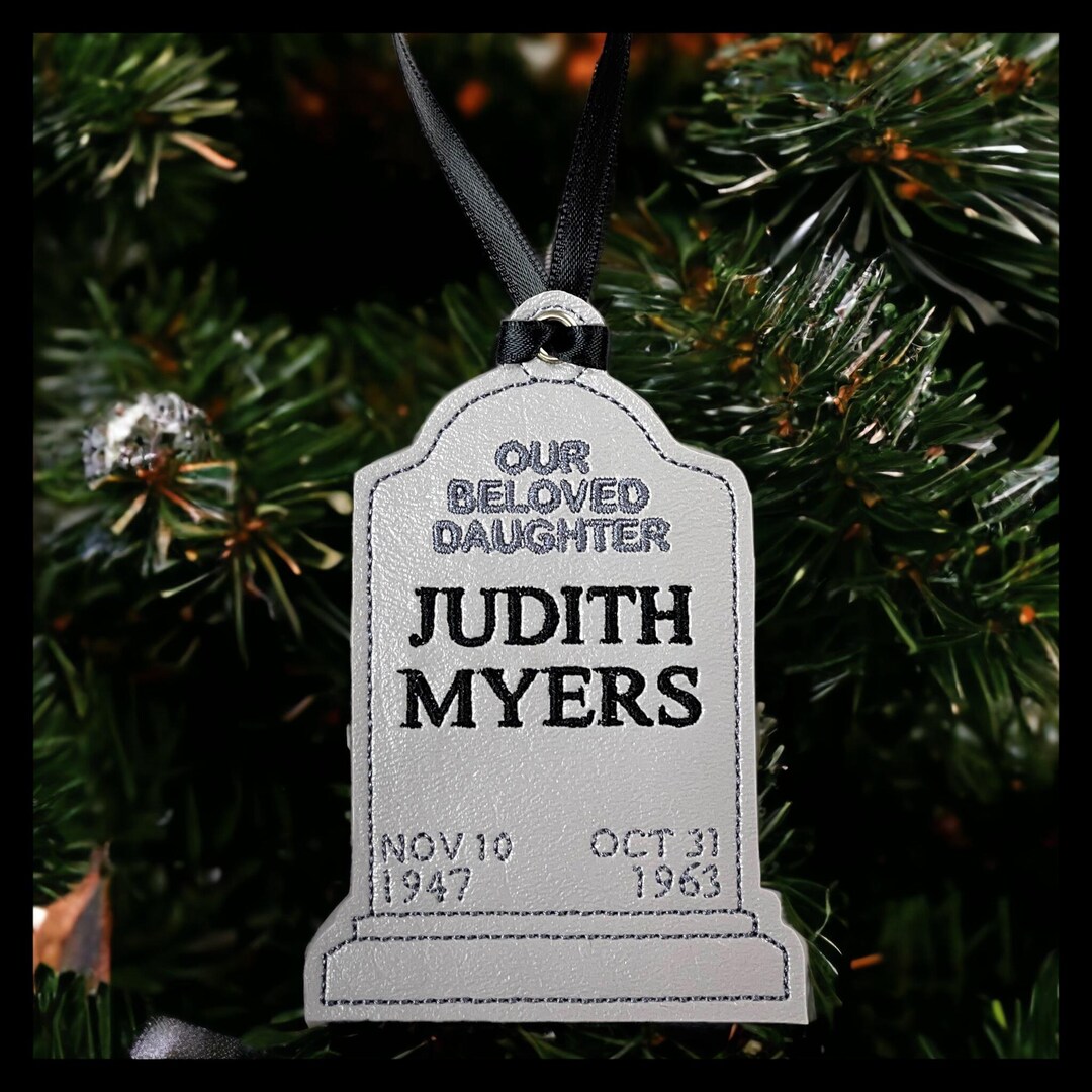 Judith Myers Gravestone Embroidered Vinyl Halloween or Christmas ...