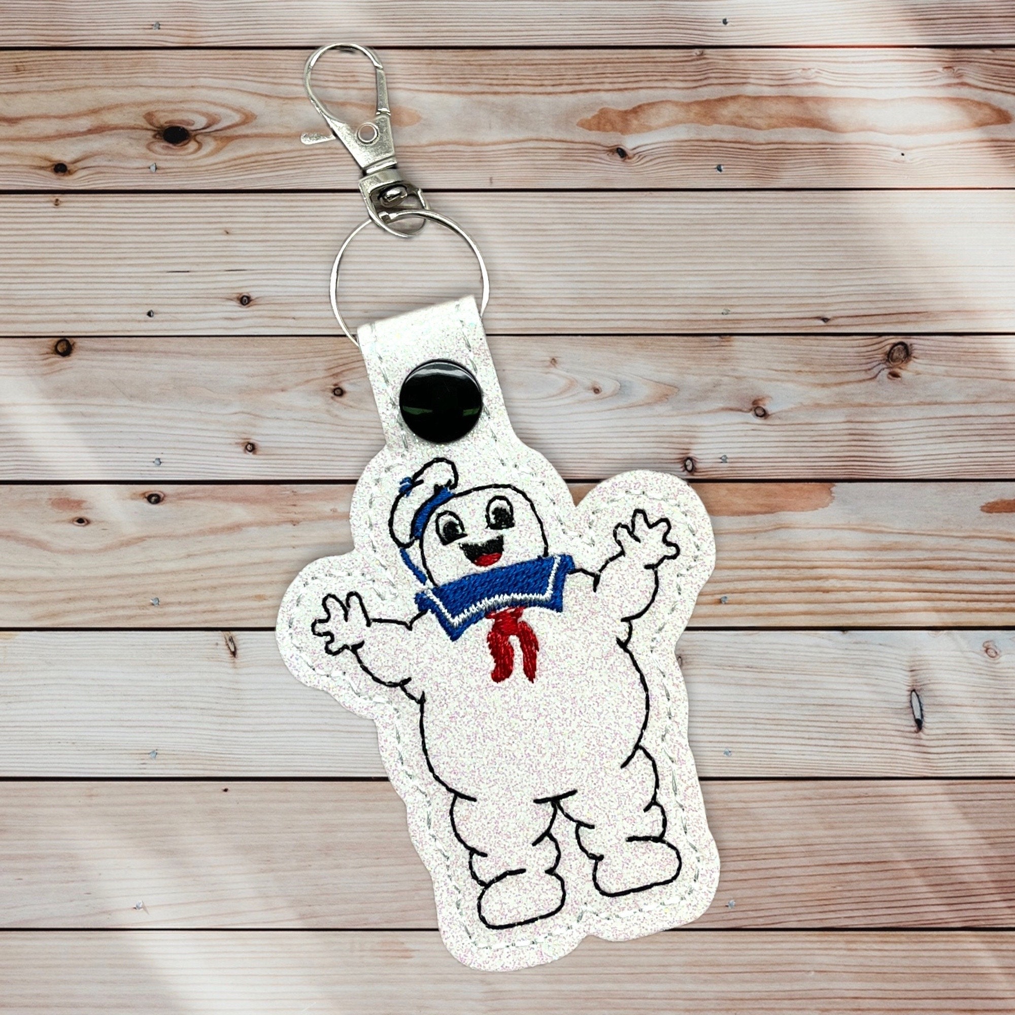Embroidered Vinyl Ghostbusters Keychain, Key Ring, Key Fob, Bag Tag ...