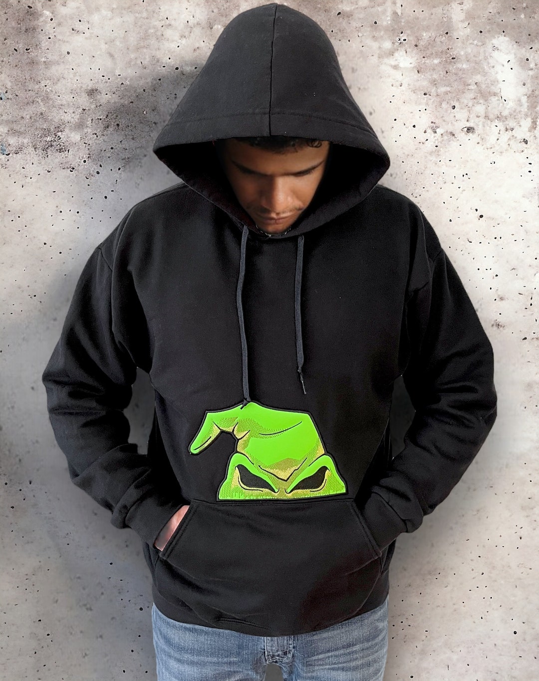 Chibi Style Burlap Oogie Boogie Embroidered Hoodie XL. Nightmare Before ...